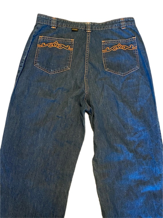 1970s Vintage Dittos High Waisted Jeans With Embroide… - Gem