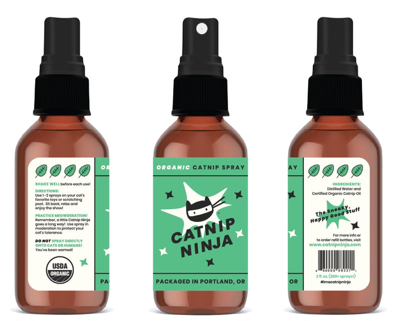 Catnip Ninja-organic Catnip Spray 2oz - Etsy