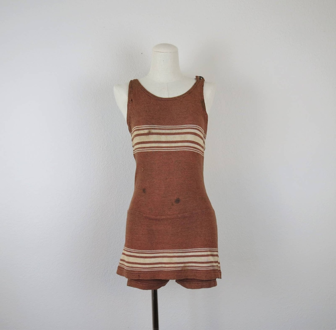 Antique Vintage 1920s Wool Swimsuit Bathing Suit Gantner Mattern ...