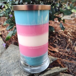Pride Month - Trans Flag Status Jar Candle - Etsy