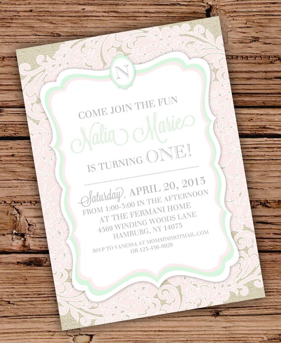 Items Similar To First Birthday Invitation On Etsy