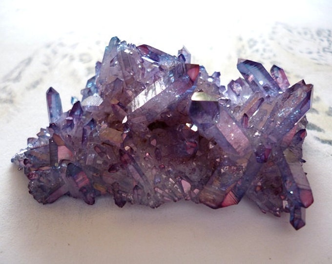 Tanzan Indigo Aura Quartz Crystal Cluster - Etsy