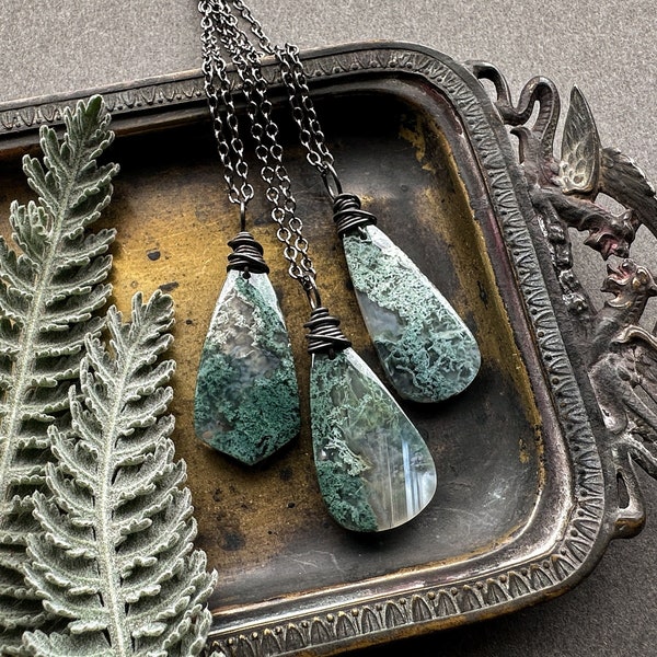 Moss Agate Jewelry - Etsy