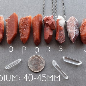 Red Druzy Quartz Necklace Raw Crystal Necklace Raw Quartz Pendant ...