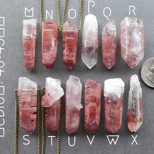 Pink Quartz Necklace Raw Crystal Pendant Orange River - Etsy