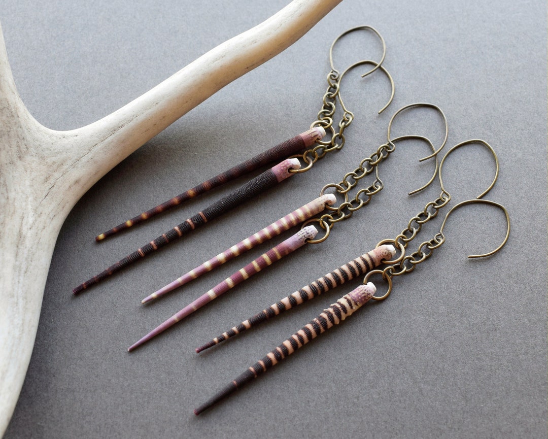 Sea Urchin Earrings, Witchy Earrings, Sea Urchin Spine Jewelry, Boho Seashell Earrings, Shell ...