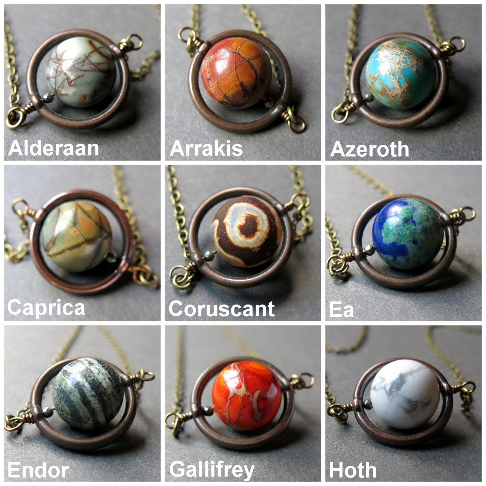 Sci Fi Planet Necklace Space Necklace Science Jewelry Solar - Etsy UK