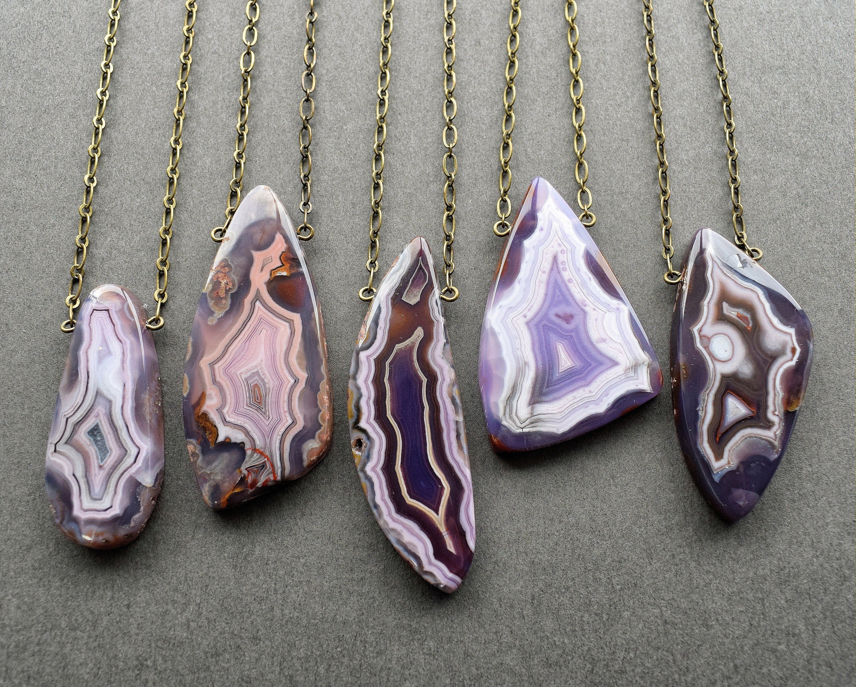 Purple Passion Agate Necklace, Rare Gemstone Pendant, Witchy Boho Pagan ...