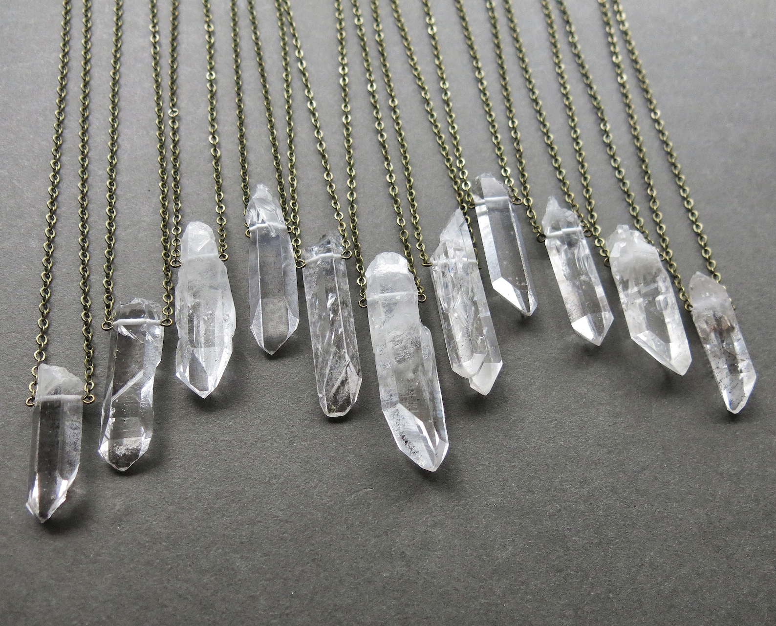 Raw Clear Quartz Necklace Raw Crystal Necklace Raw | Etsy