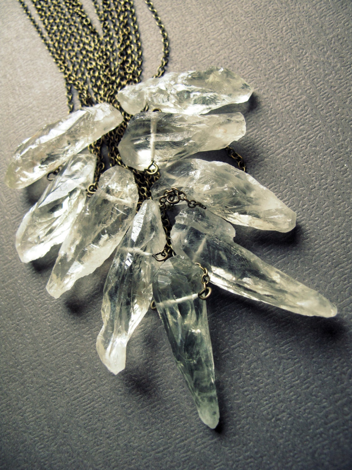 Prasiolite Necklace Green Amethyst Necklace Raw Crystal | Etsy