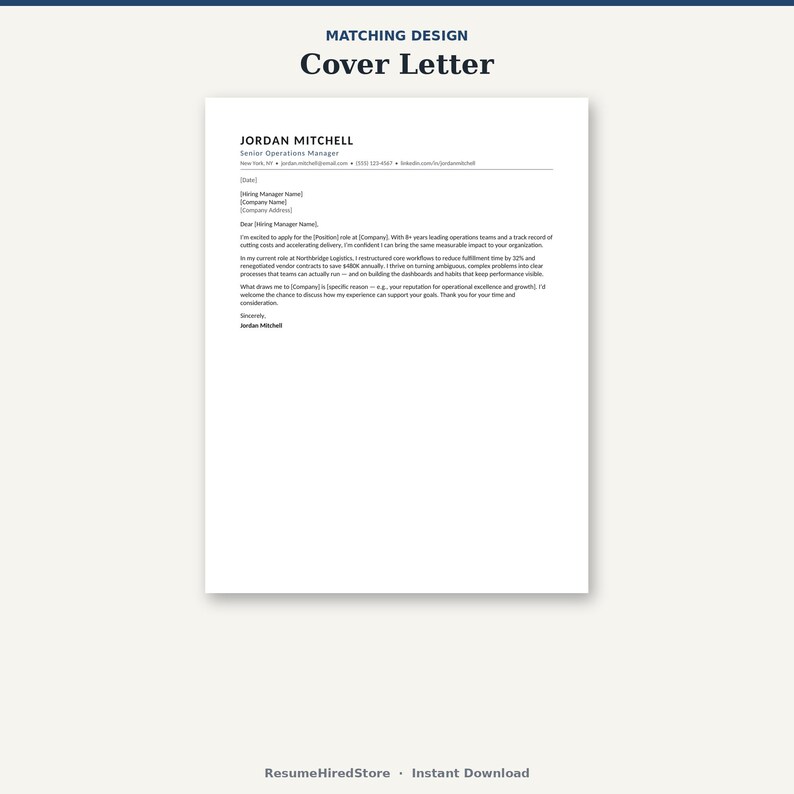 Ats-friendly Professional Resume Template (word, Google Docs) - Etsy