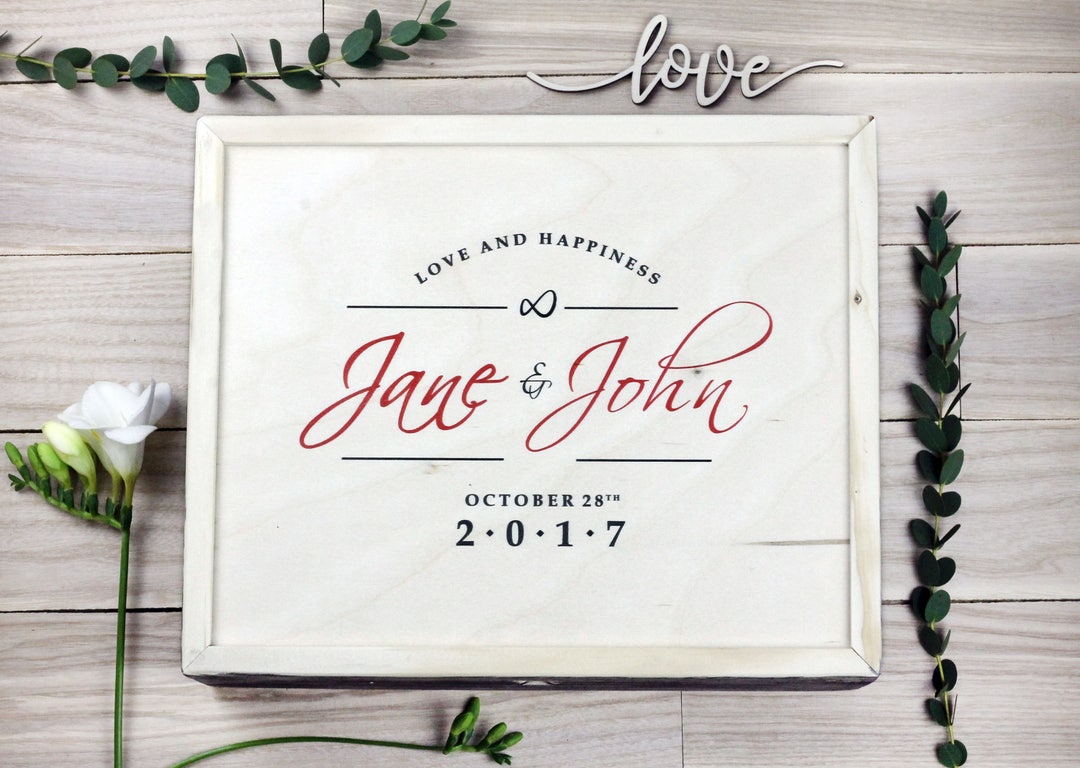 Personalized Wood Wedding Box Wedding Gift Wedding Favour - Etsy