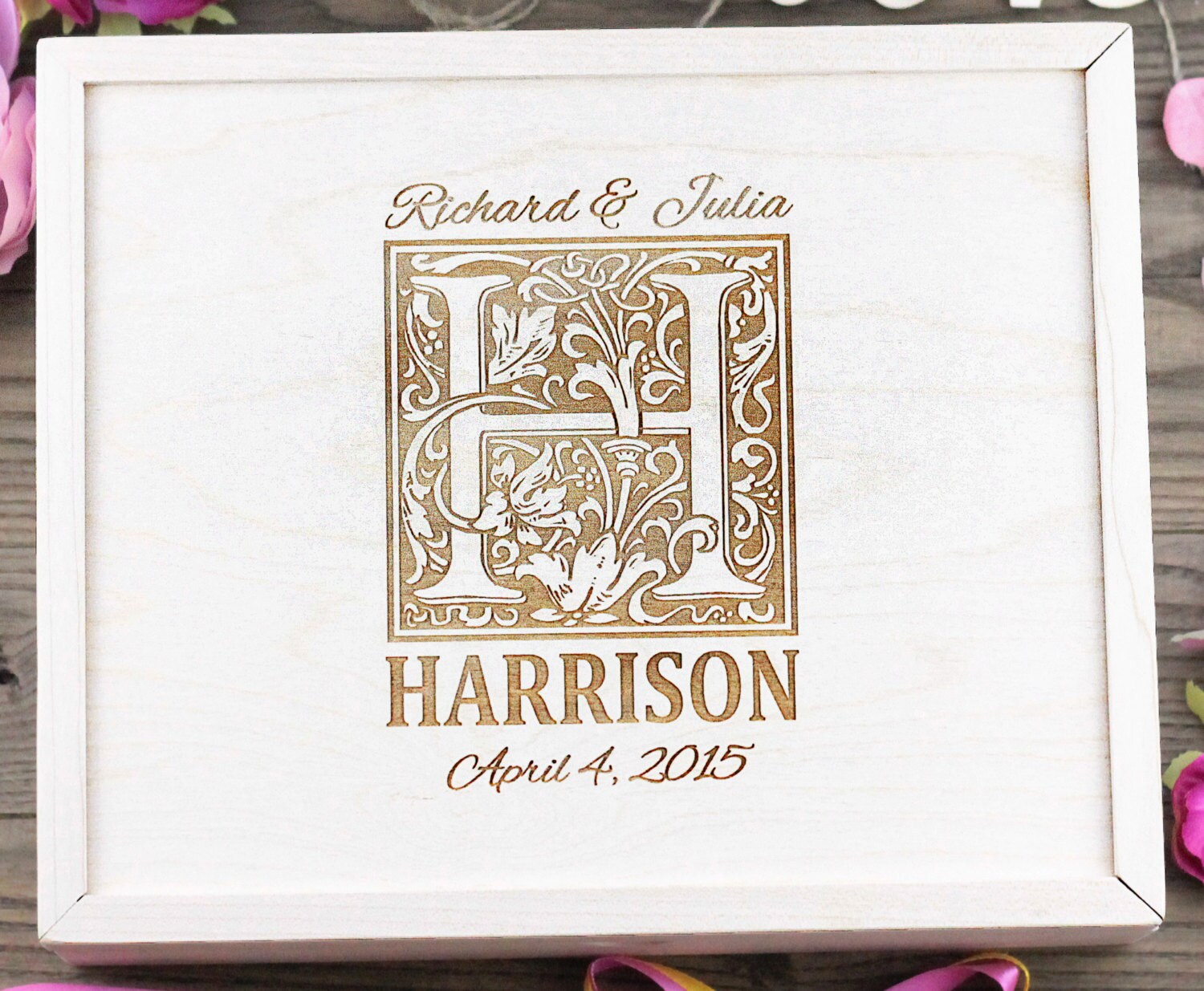 Personalized Wood Wedding Box Wedding Gift Wedding Favour | Etsy