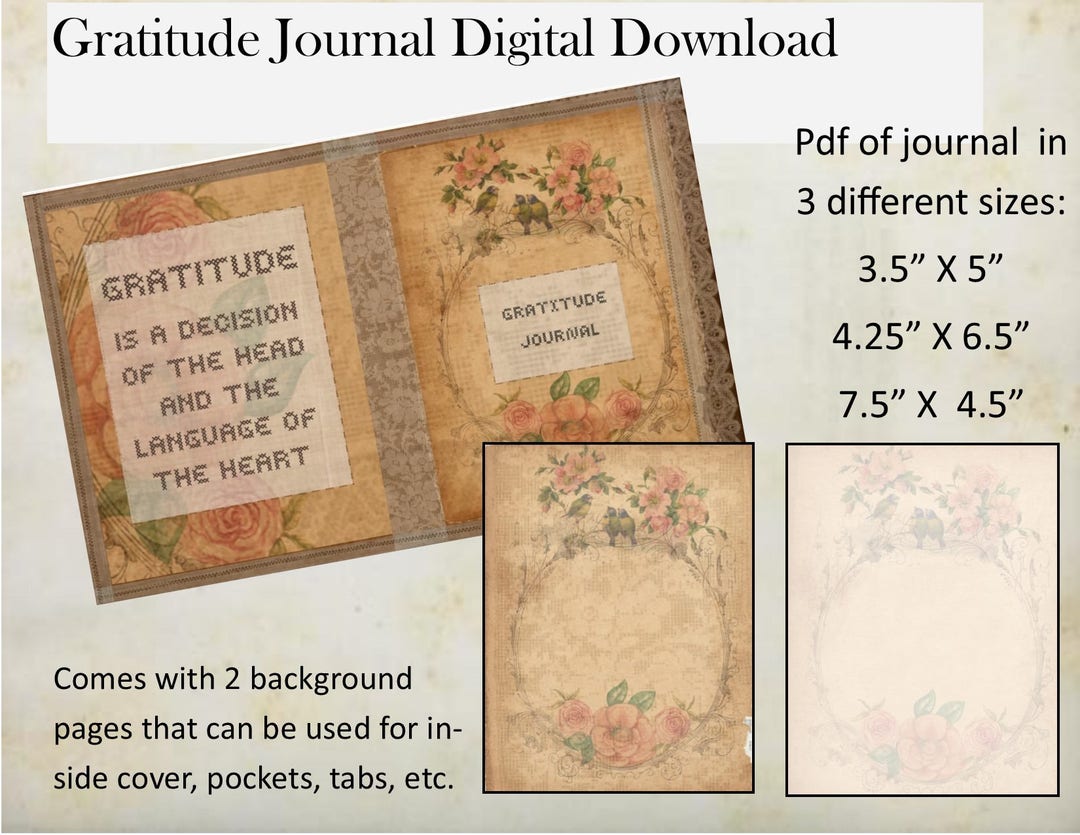 Vintage-inspired Gratitude Journal - Etsy