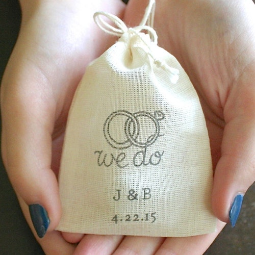 Personalized Ring Bag for Wedding Elopement Cotton Ring - Etsy