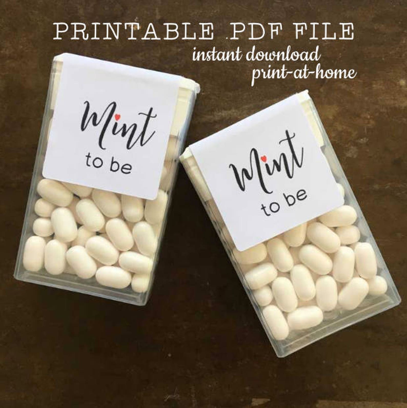 Tic Tac Mint Labels PRINTABLE STICKERS Mint to Be Mint - Etsy