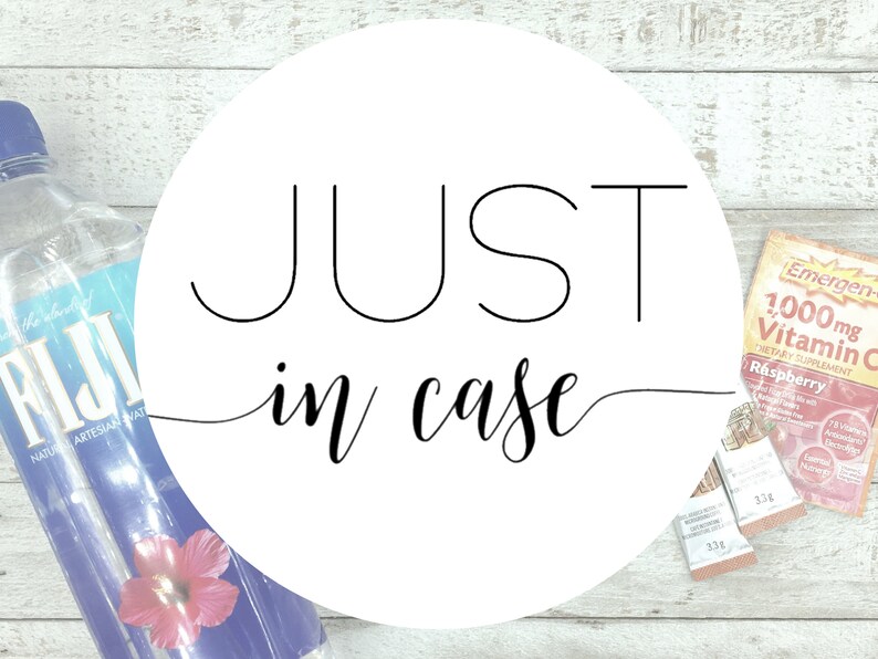 PRINTABLE STICKERS Just in Case Stickers or Tags - Instant Download ...