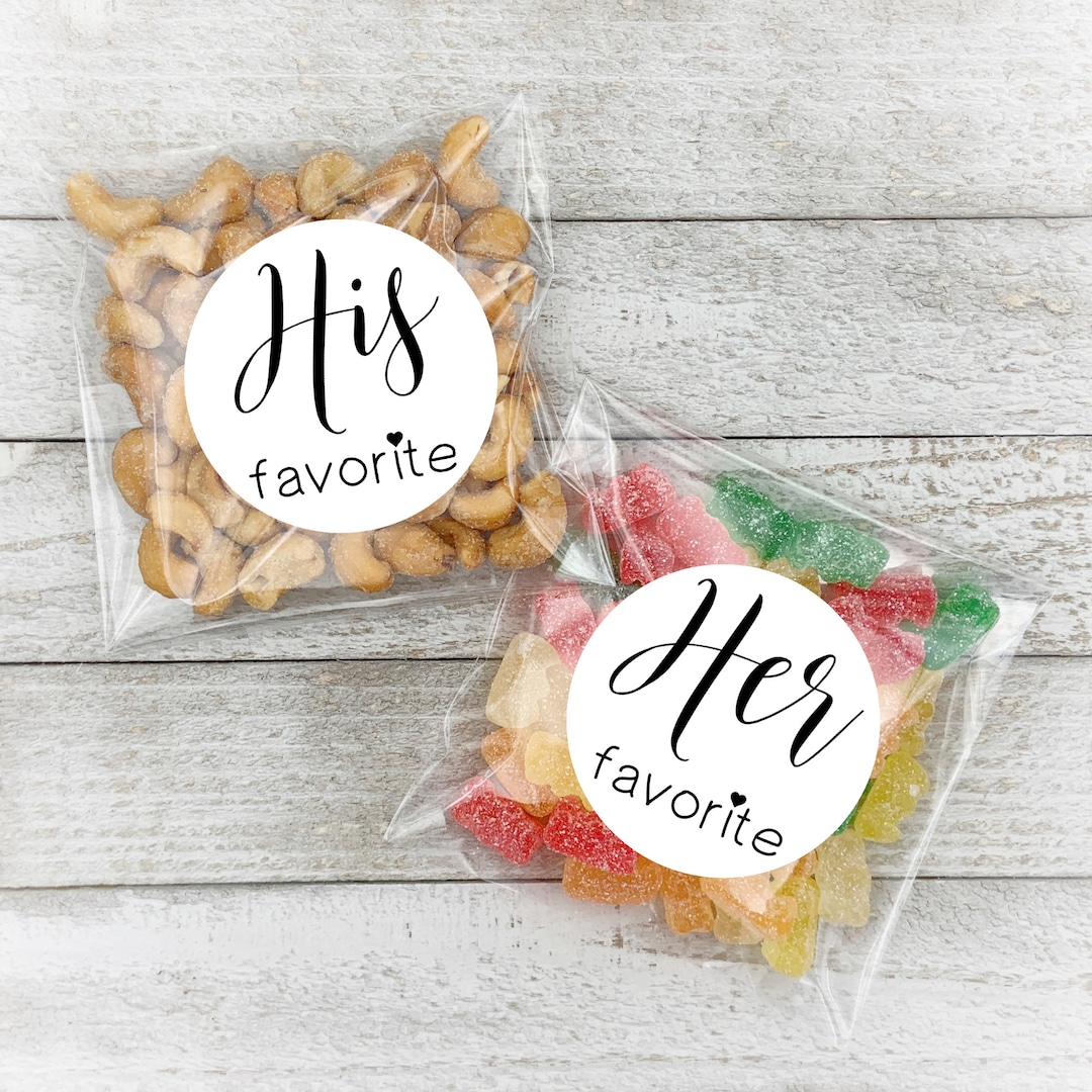 His and Hers Favorite Wedding Favor Bags- 10 His and 10 Hers - Perfect ...