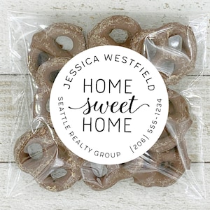 Realtor Open House Labels - 20 Personalized Stickers for Cookies, Candy ...