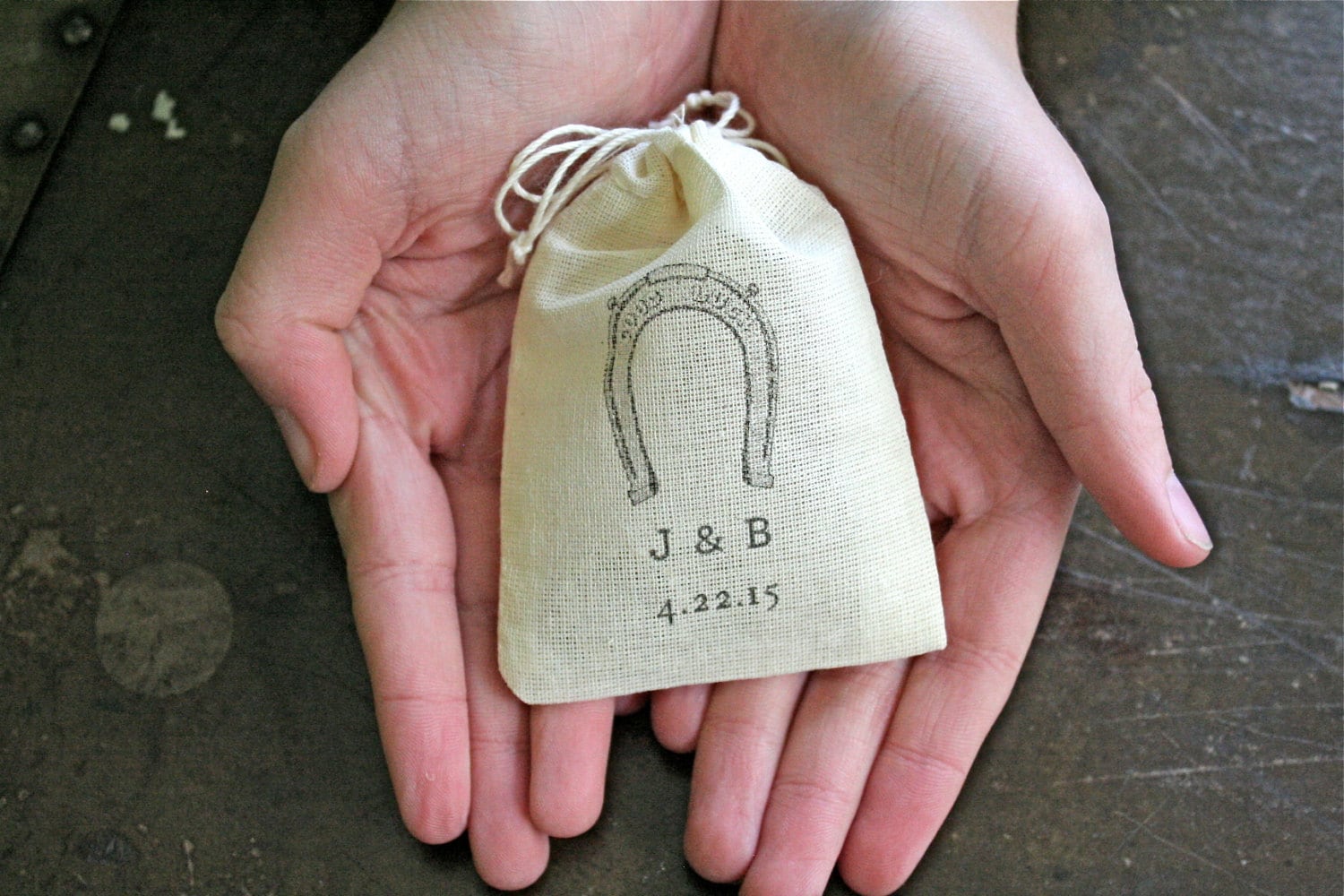 Rustic Wedding Ring Bag Personalized drawstring ring pouch | Etsy