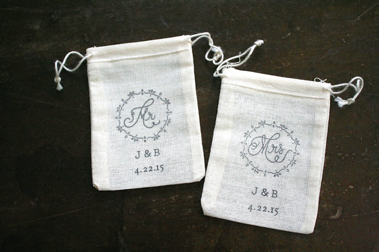 Personalized Wedding Ring Bag Set Pair of Ring Bags for - Etsy