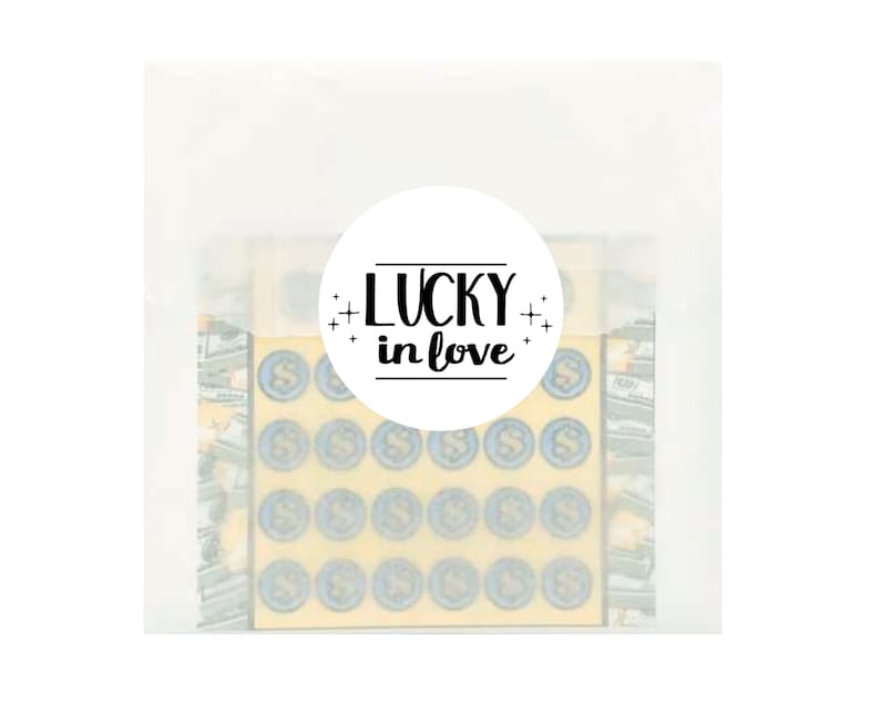 PRINTABLE STICKERS Lucky in Love Lotto Ticket Stickers or Tags - Etsy