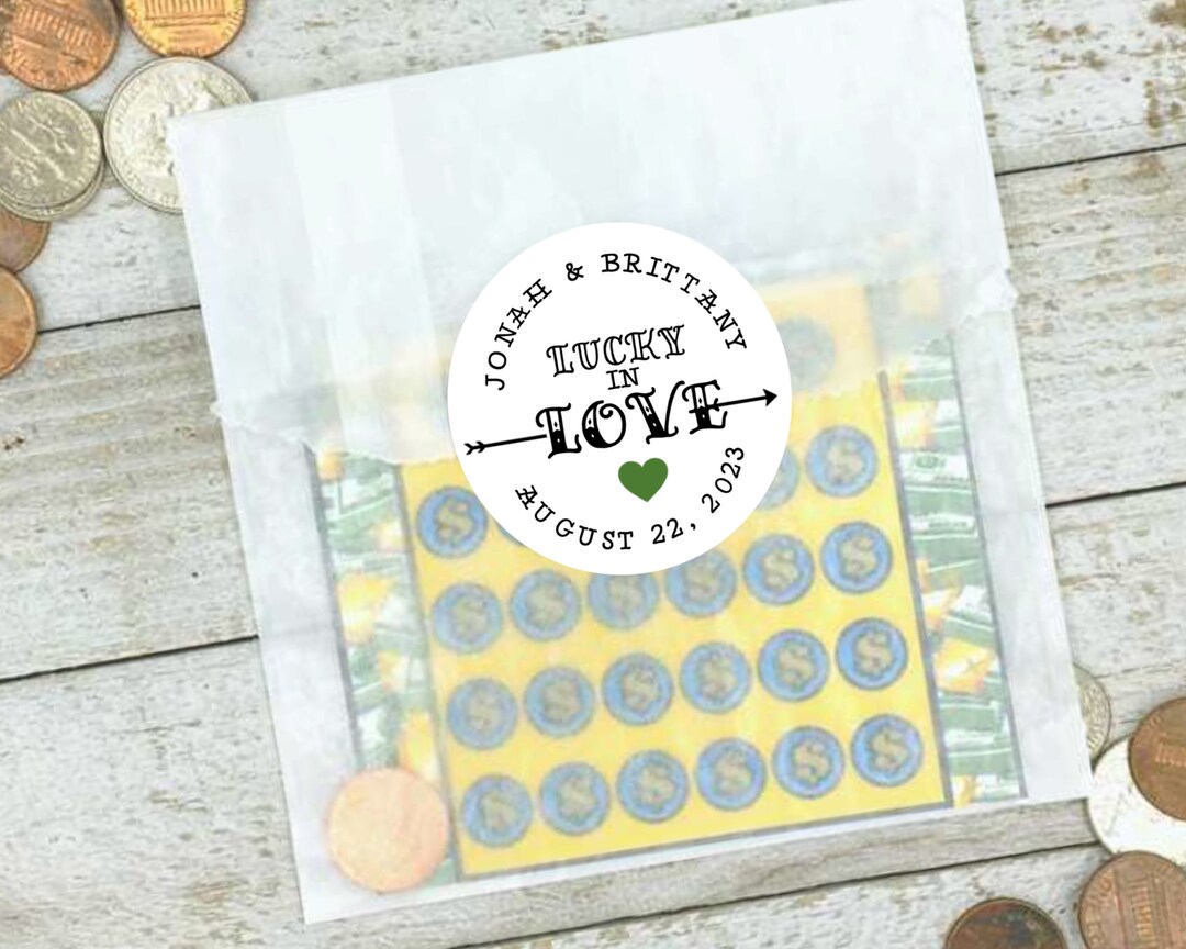 Personalized Wedding Favor Lucky in Love Unique Lottery - Etsy