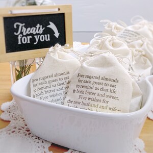 Wedding Favor Bags With Traditional Jordan Almond Poem - Greek or ...