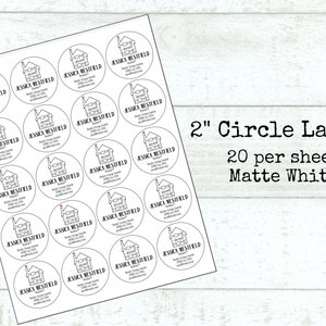 Realtor Open House Labels - 20 Personalized Stickers for Giveaways ...