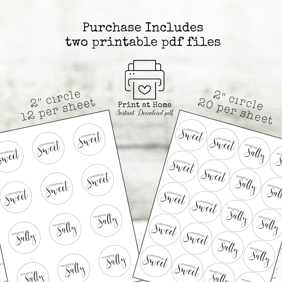 PRINTABLE STICKERS - Sweet and Salty Labels or Tags - Wedding Favor ...