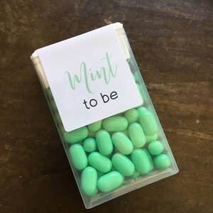 PRINTABLE STICKERS Mint to Be, Tic Tac Mint Labels. Mint Favor Labels ...