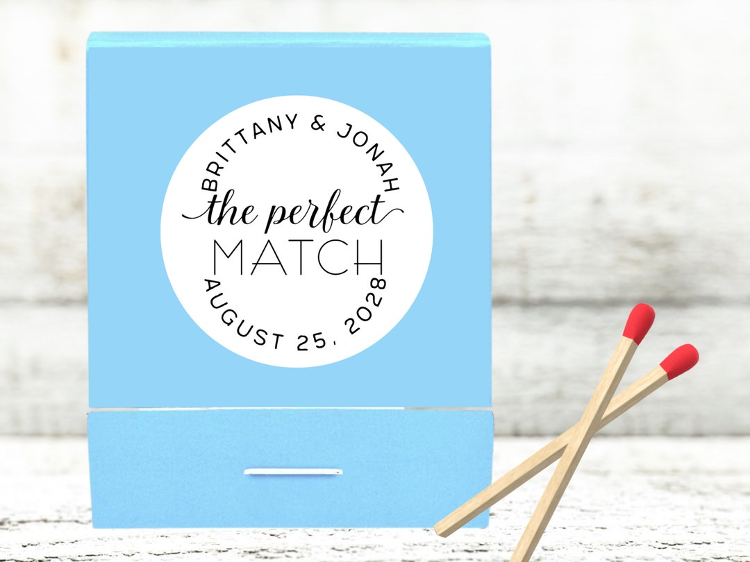 The Perfect Match Stickers for Wedding, Shower, Engagement 63 ...
