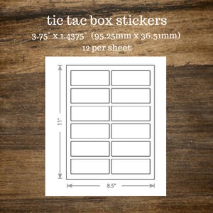 Tic Tac Mint Labels PRINTABLE STICKERS Mint to Be Mint - Etsy