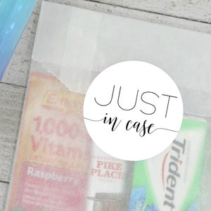 PRINTABLE STICKERS Just in Case Stickers or Tags DIY Print at Home File ...