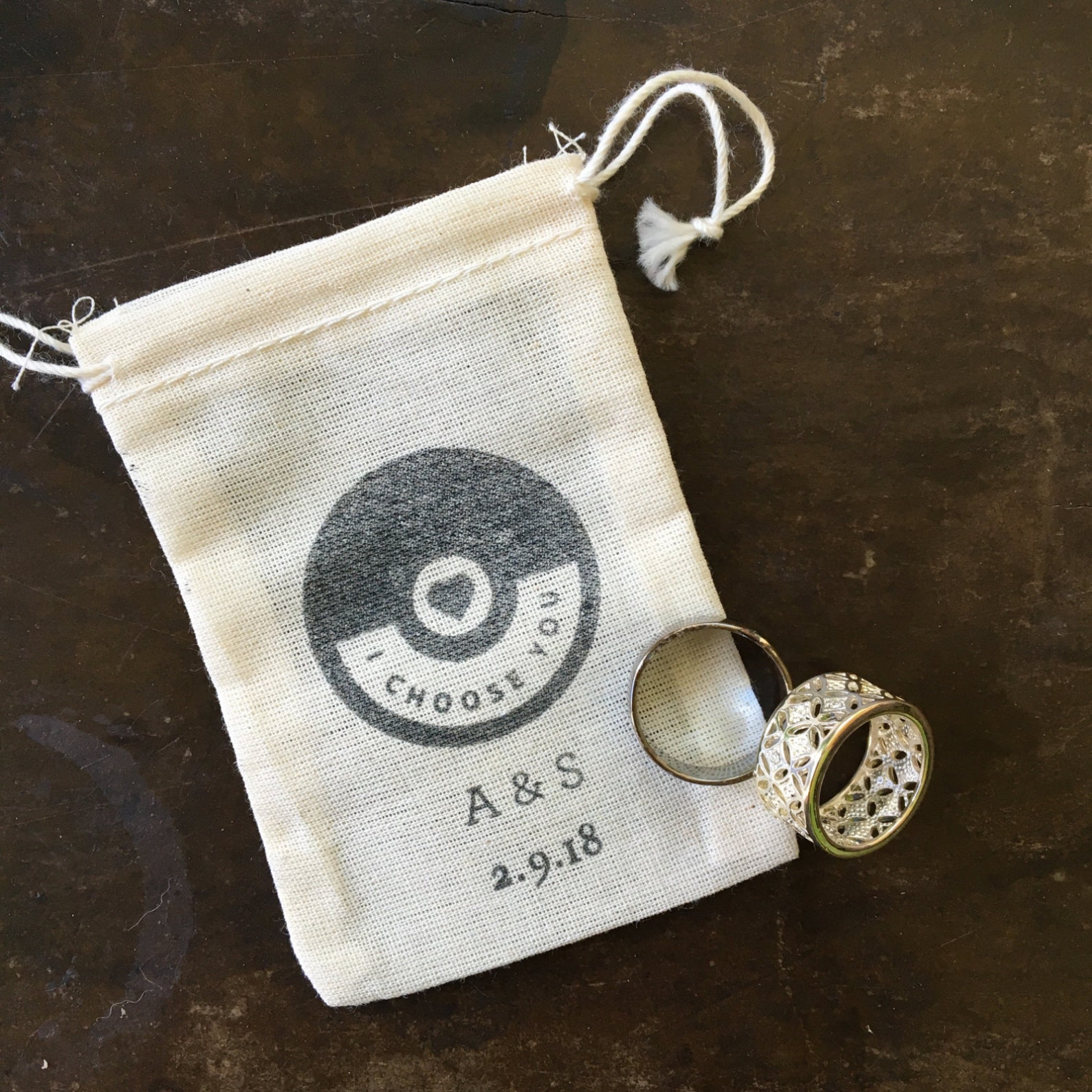 Personalized Ring Bag for Wedding Elopement Proposal | Etsy