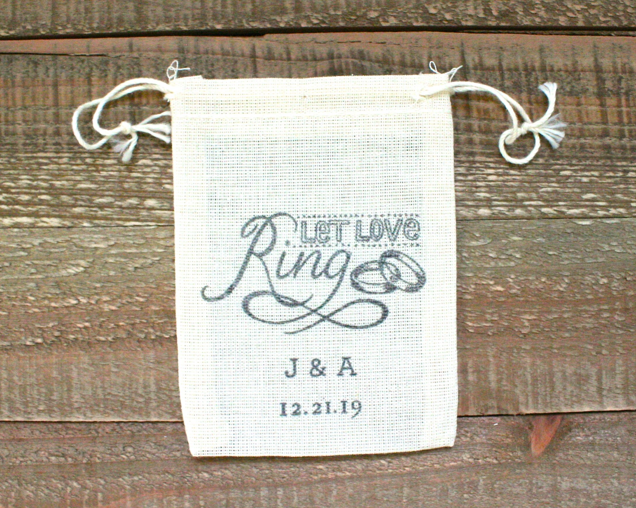 Personalized Wedding Ring Bag Perfect for Elopement or | Etsy