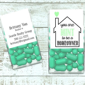 Real Estate Marketing Labels 12 Personalized Tic Tac Box Stickers Mint ...