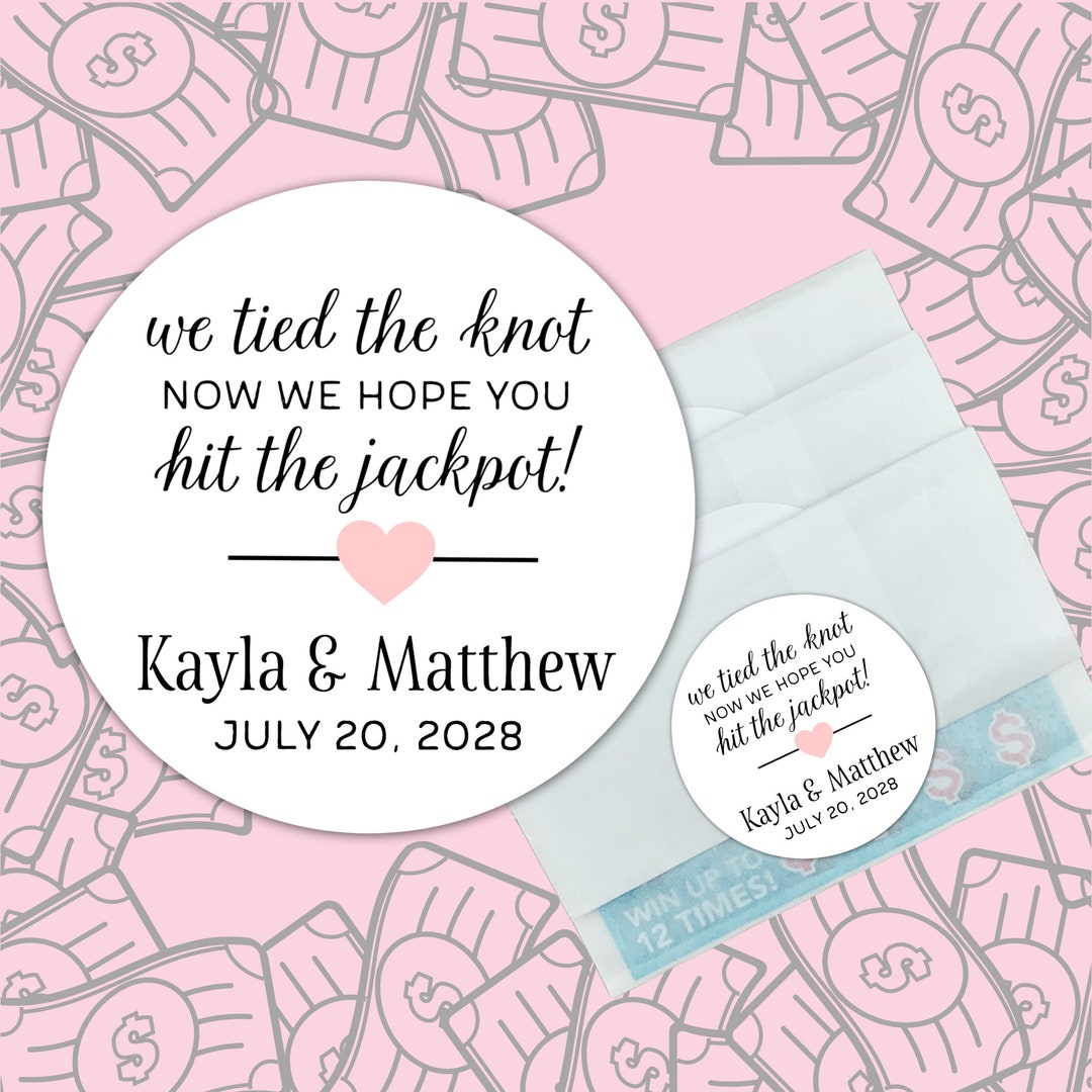 Personalized Wedding Favor - Hit the Jackpot, Unique Lottery Gift for ...