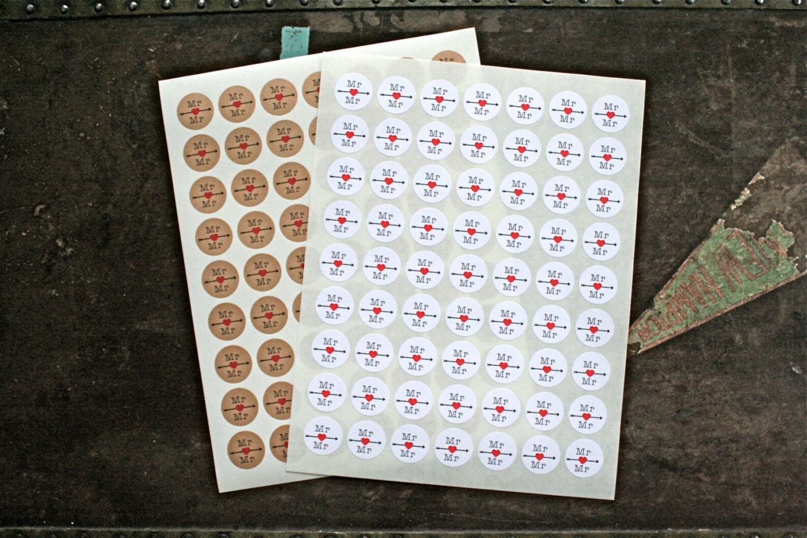 Mr and Mr Stickers for Wedding Shower Party 63 Favor | Etsy