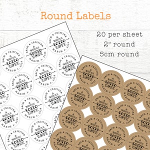 Wedding Favors, Lottery Ticket Packaging - 20 Personalized Stickers ...