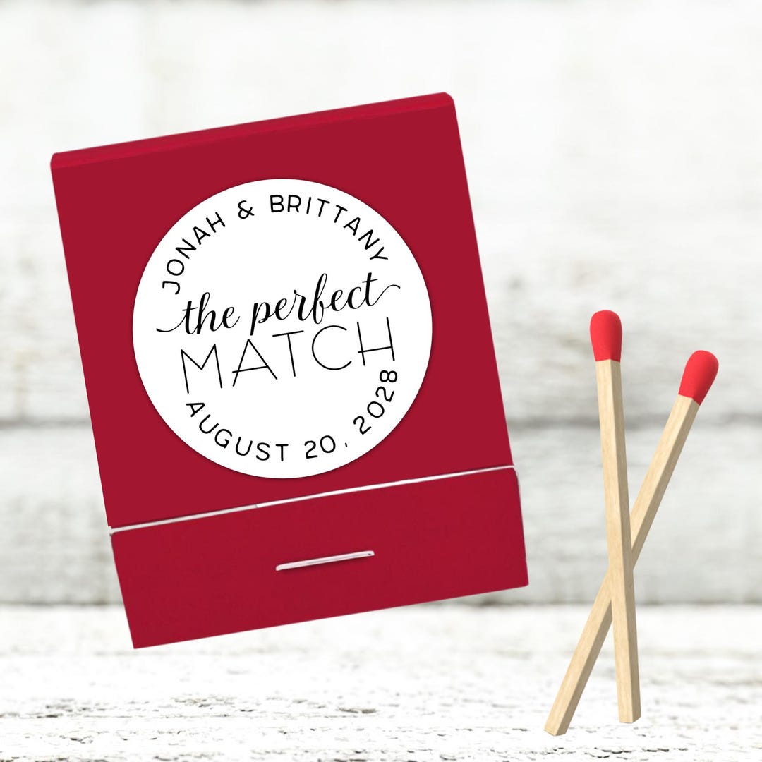 The Perfect Match Stickers for Wedding, Shower, Engagement 63 ...