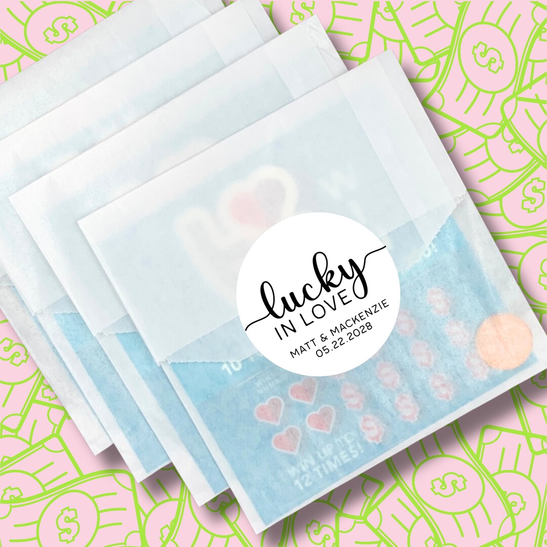 Personalized Lottery Ticket Holders - Lucky in Love - Unique Gift for ...