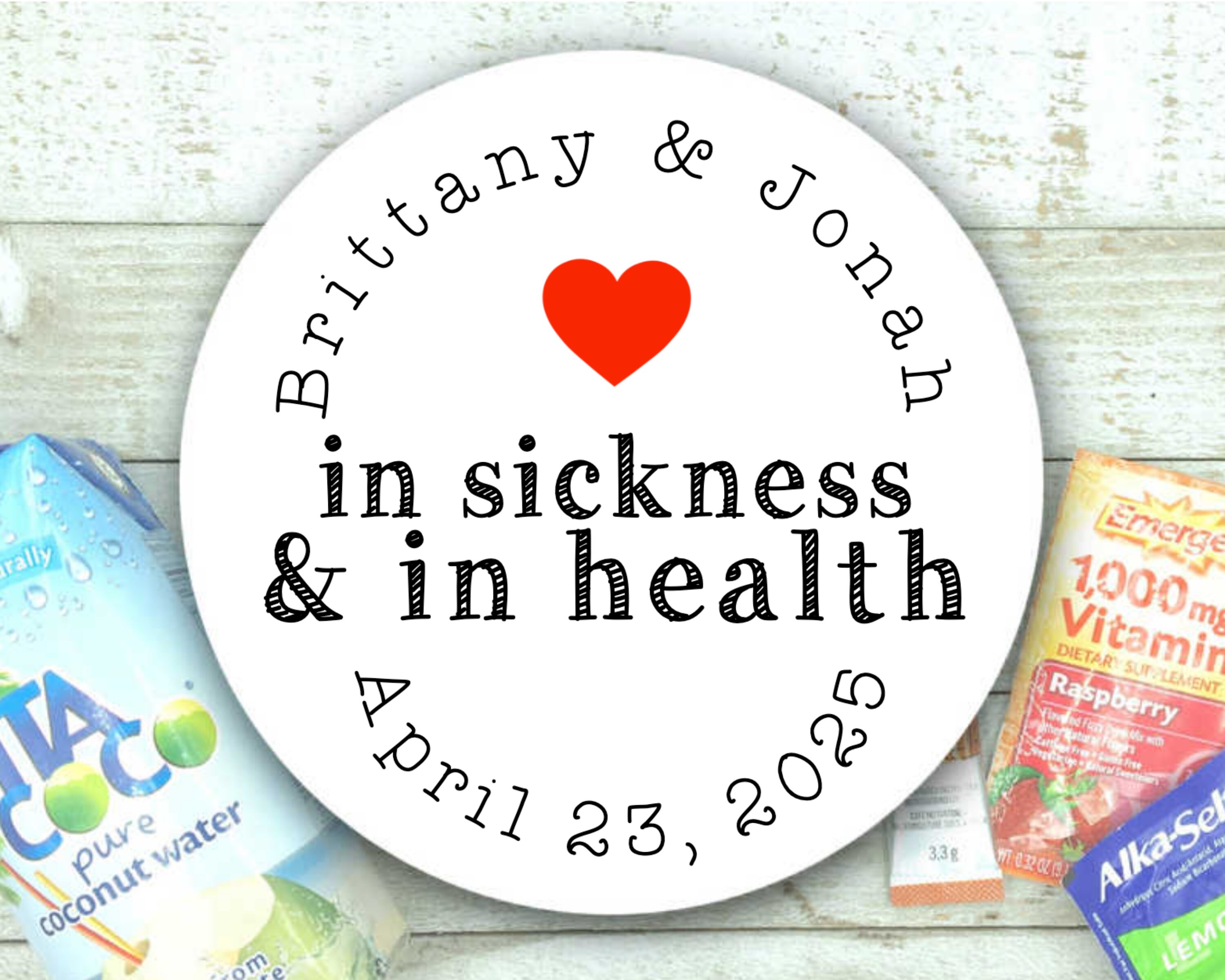 Wedding Recovery Kits in Sickness and in Health 20 - Etsy