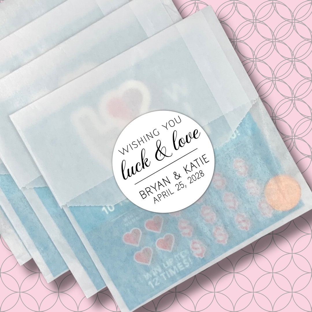 Lottery Ticket Envelopes for Wedding, Shower, Party Favor ...