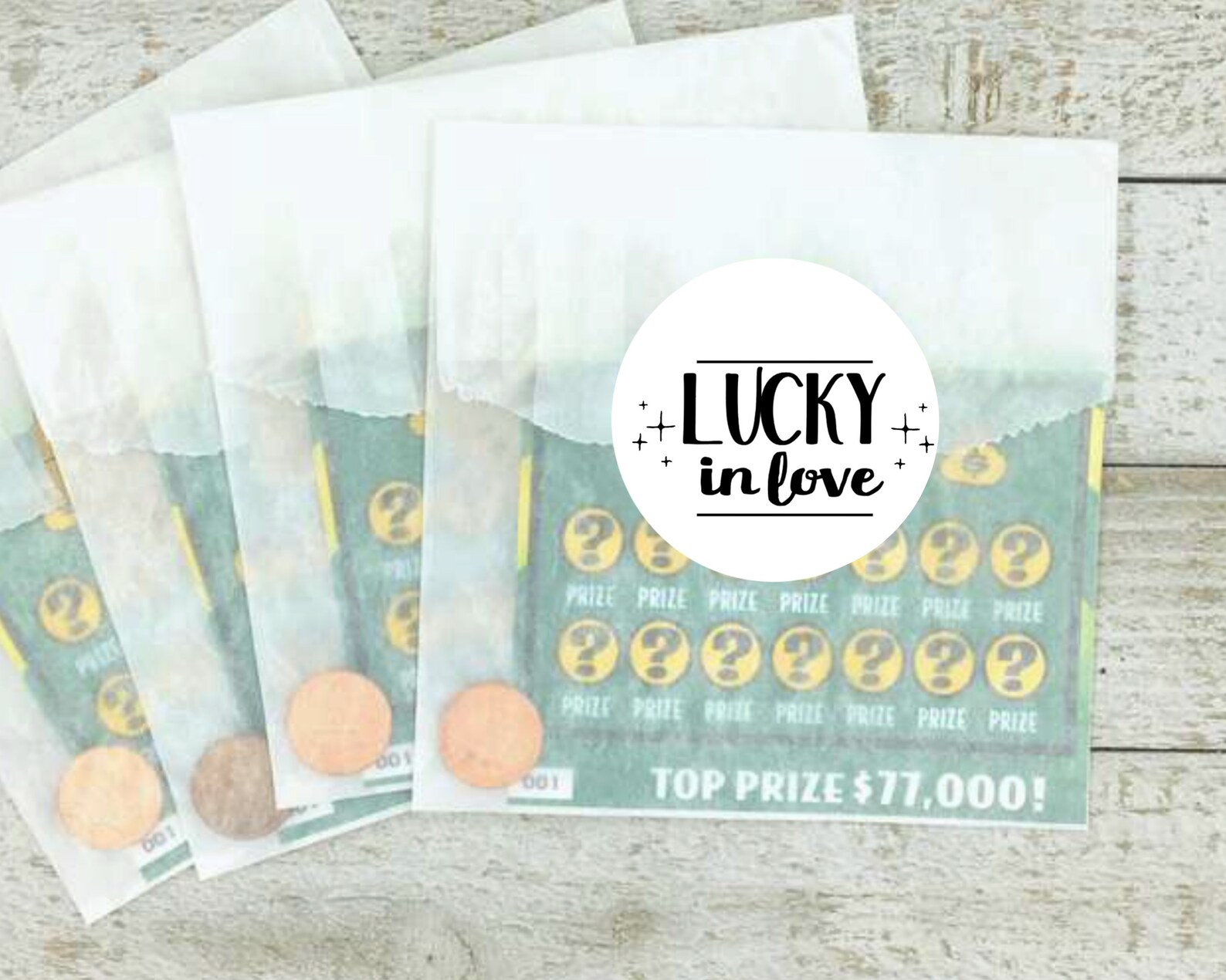 PRINTABLE STICKERS Lucky in Love Lotto Ticket Stickers or Tags - Etsy