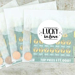 PRINTABLE STICKERS Lucky in Love Lotto Ticket Stickers or Tags ...