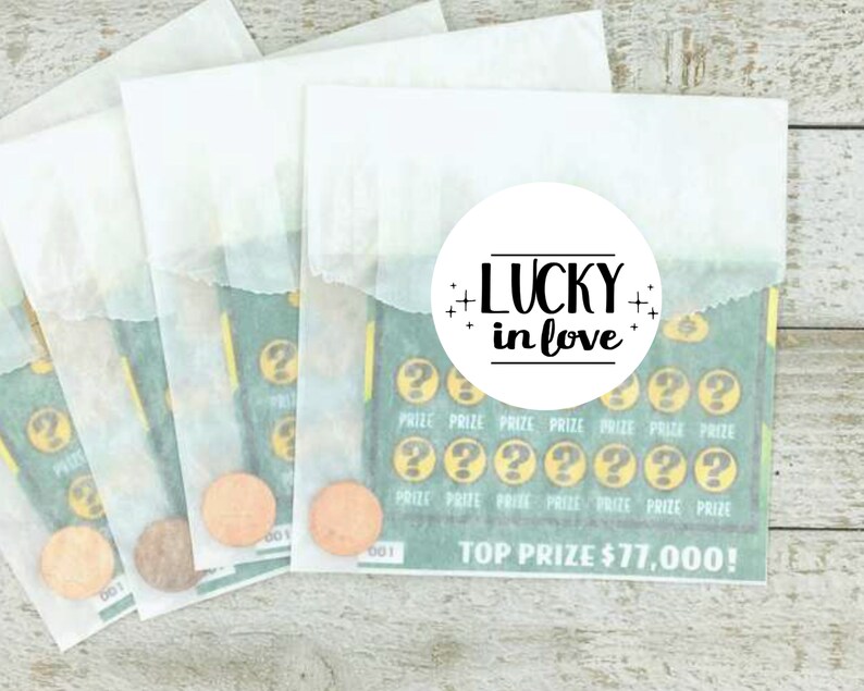 PRINTABLE STICKERS Lucky in Love Lotto Ticket Stickers or Tags - Etsy