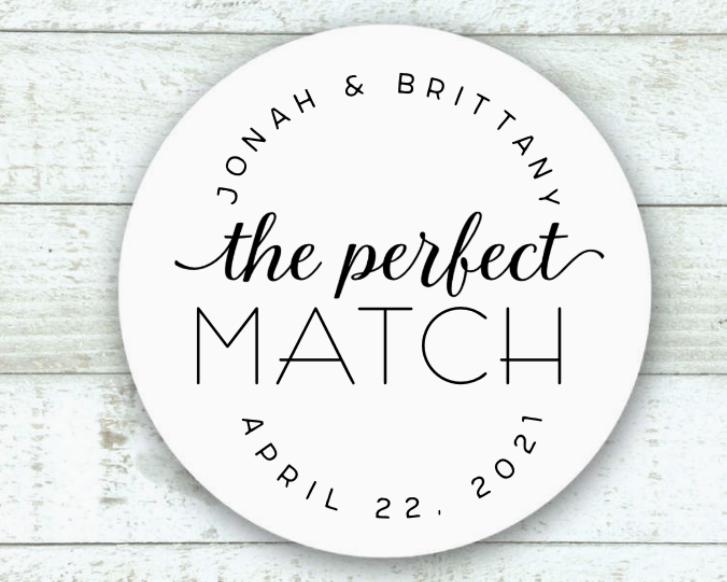 The Perfect Match Stickers for Wedding Shower Engagement | Etsy