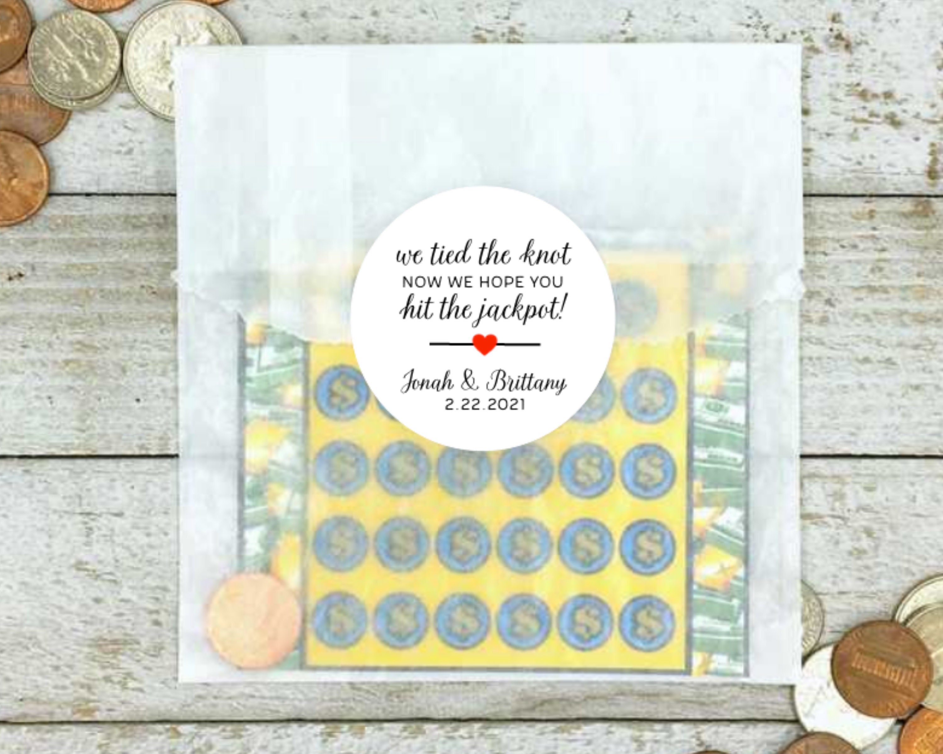 Personalized Wedding Favor Hit the Jackpot Unique Lottery | Etsy