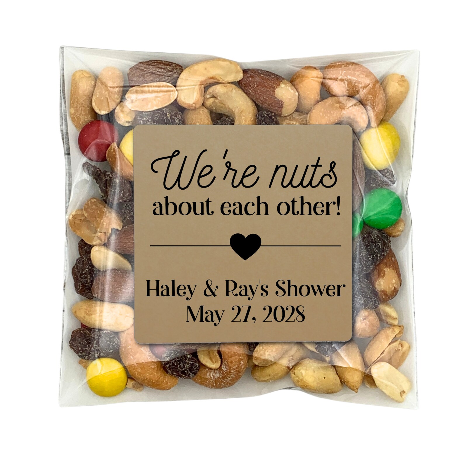Favor Labels and Bags for Wedding, Shower, or Party - We're Nuts About ...